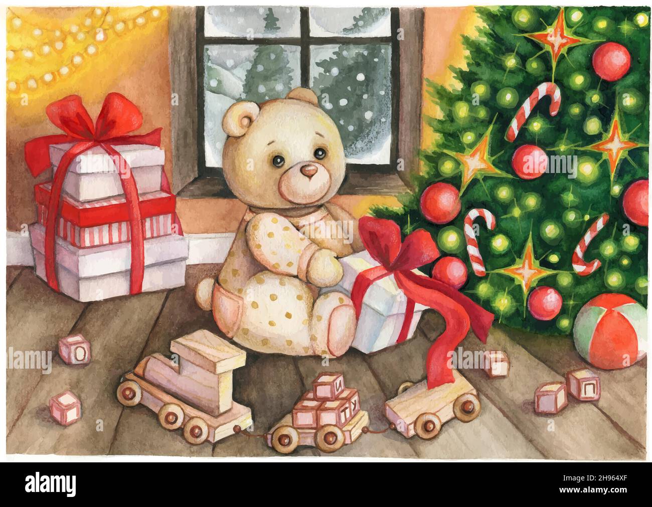 Christmas fairy tale vector illustration Stock Vector Image & Art - Alamy