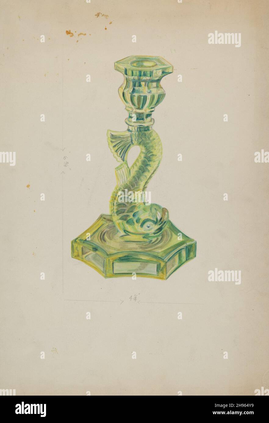 Dolphin Candlestick, c. 1935 Stock Photo - Alamy