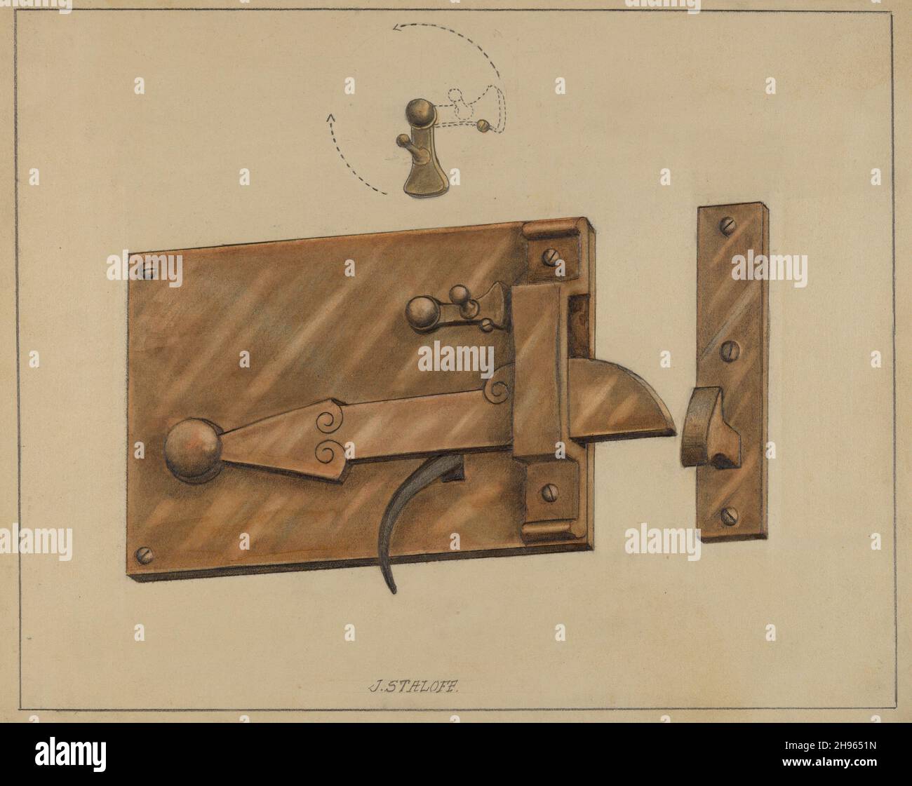 Bar Latch, c. 1936 Stock Photo - Alamy