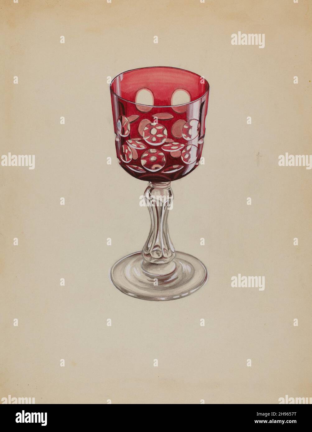 Ruby Case-Glass Goblet, c. 1936 Stock Photo - Alamy