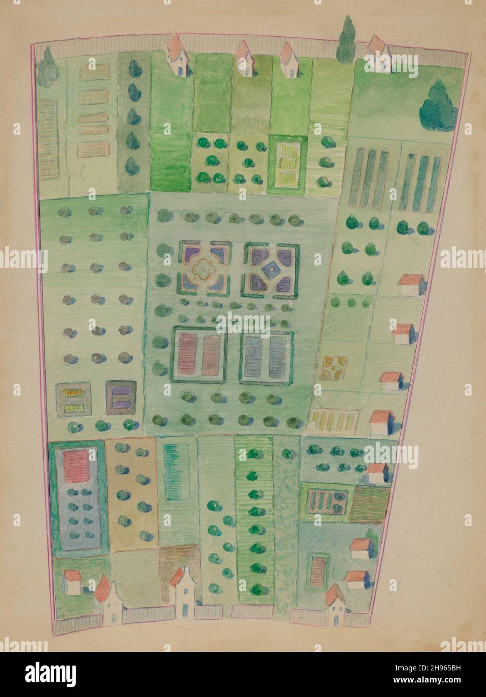 Dutch Garden Plan, c. 1936 Stock Photo - Alamy