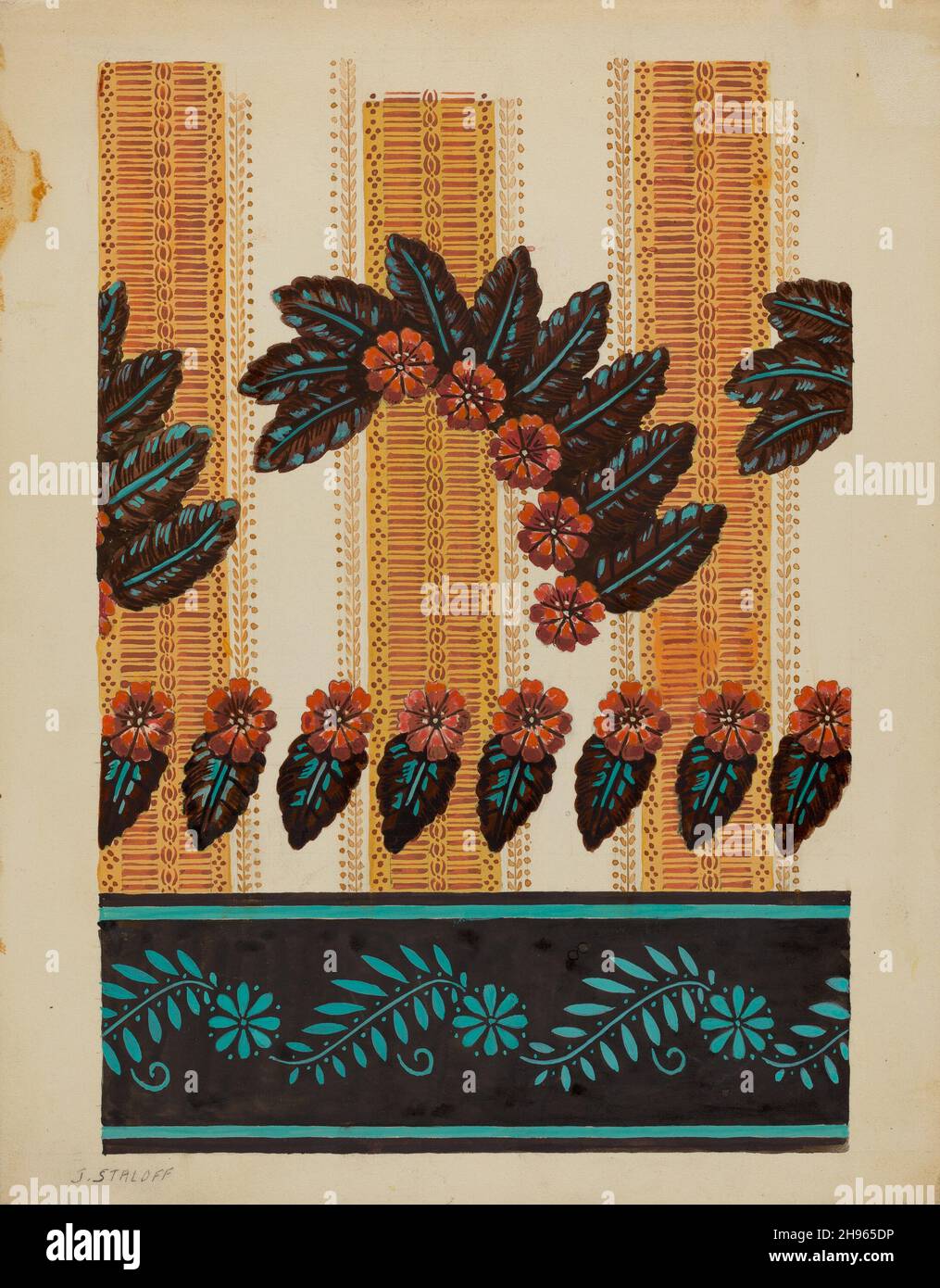 Wall Paper Border, c. 1937 Stock Photo - Alamy