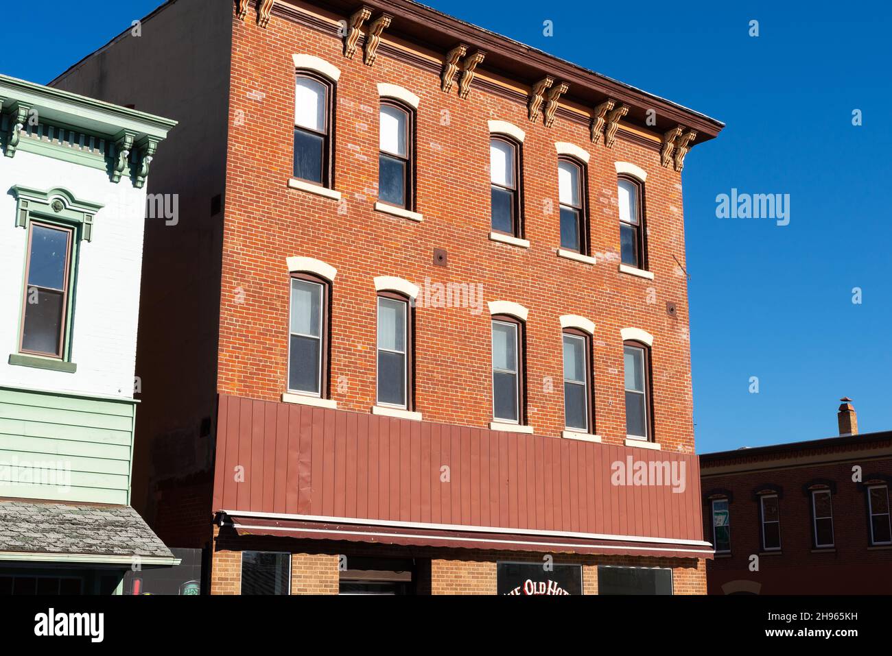 Exterior of old building in downtown Morrison, Illinois Stock Photo - Alamy