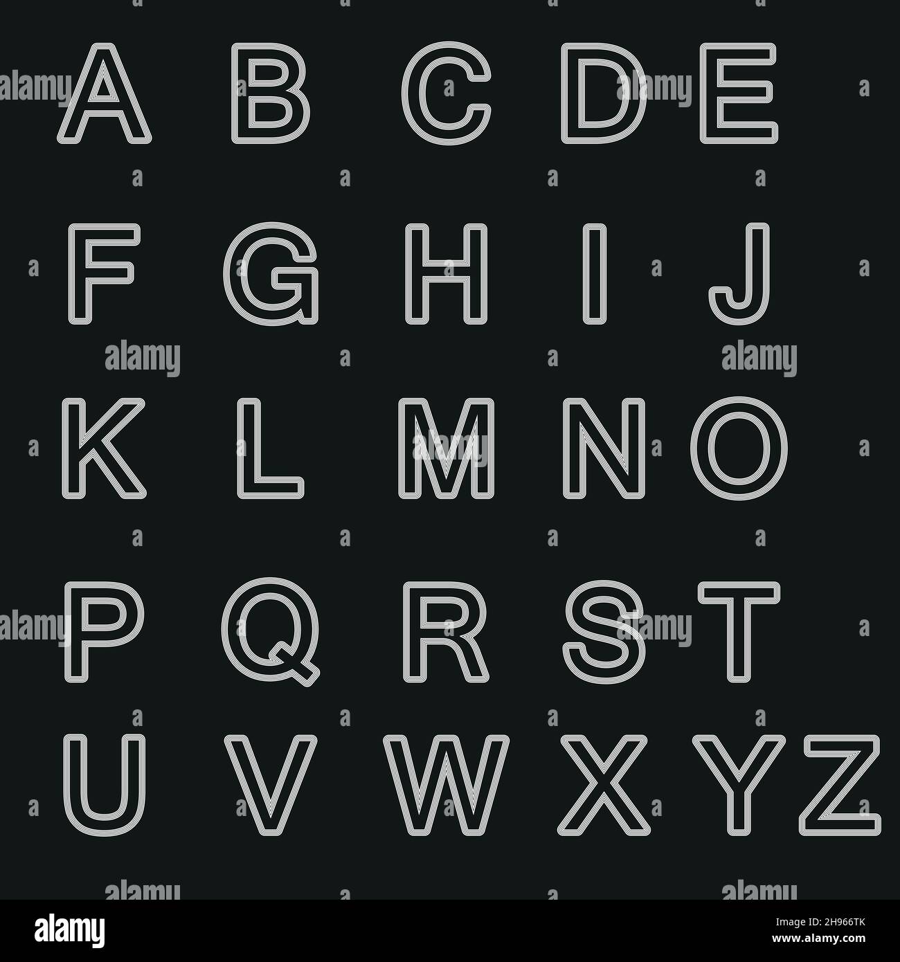 Vector alphabet set. Double font eps Stock Vector Image & Art - Alamy