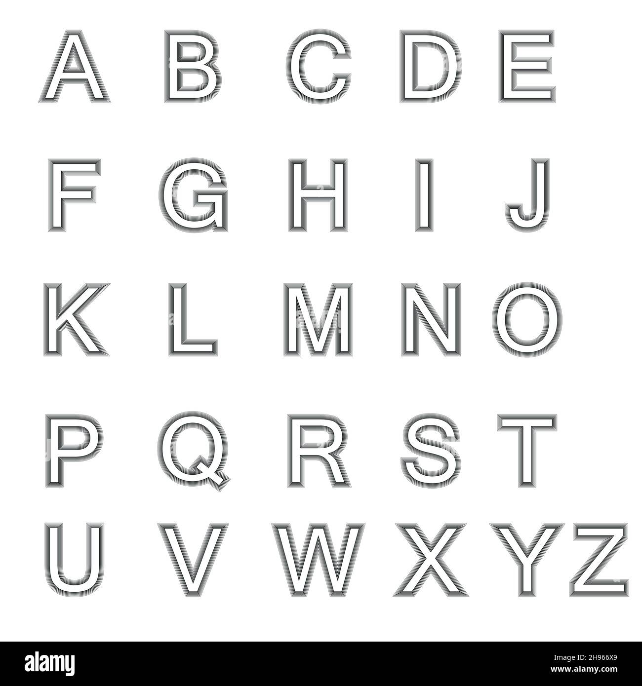 Vector alphabet set. Double font eps Stock Vector Image & Art - Alamy