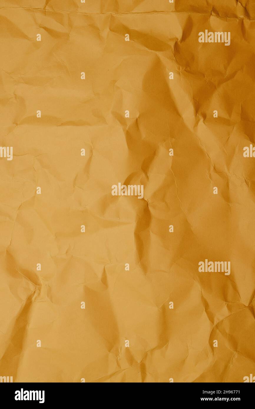 Yellow paper texture background. Crumpled paper abstract shape ...