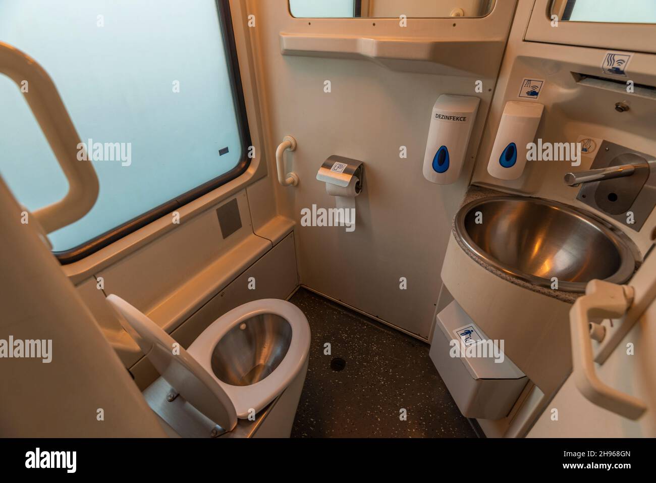 Passenger train toilet hi-res stock photography and images - Alamy