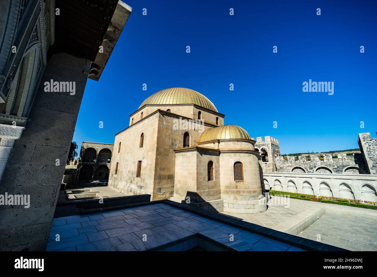 Architecture of muslim mosque in medieval castle of Akhaltsikhe town ...