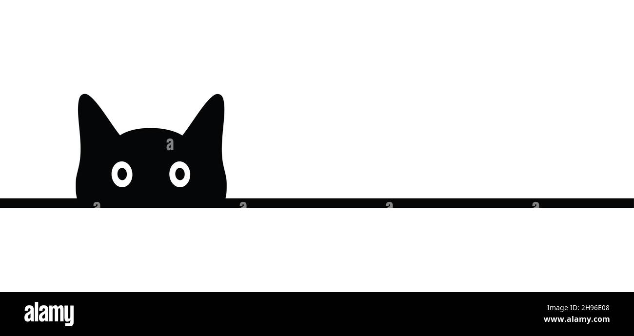 Drawing cat line pattern. Funny vector cats sign. Comic cartoon sketch ...