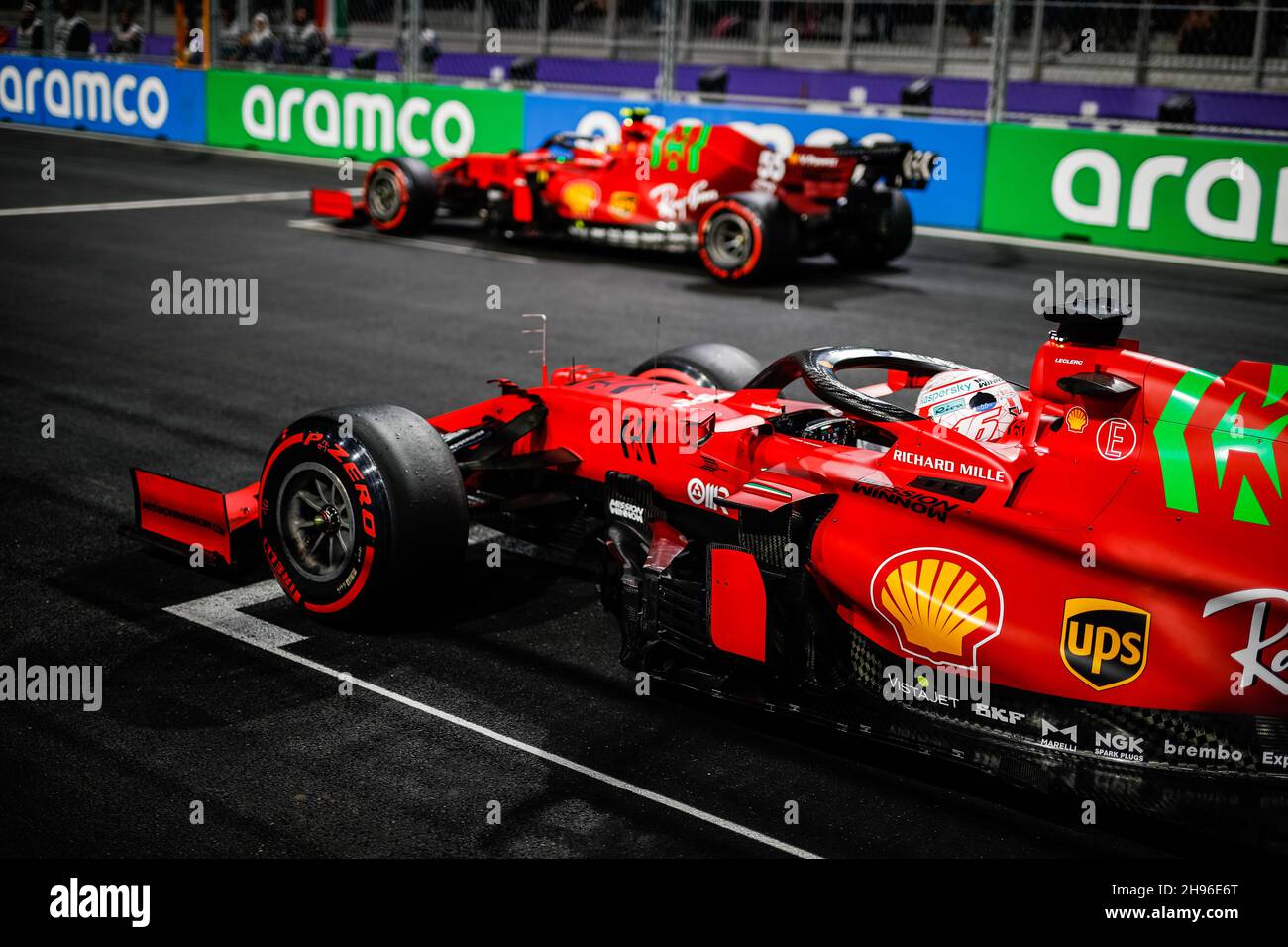 16 LECLERC Charles (mco), Scuderia Ferrari SF21, action during the Formula 1 stc Saudi Arabian ...