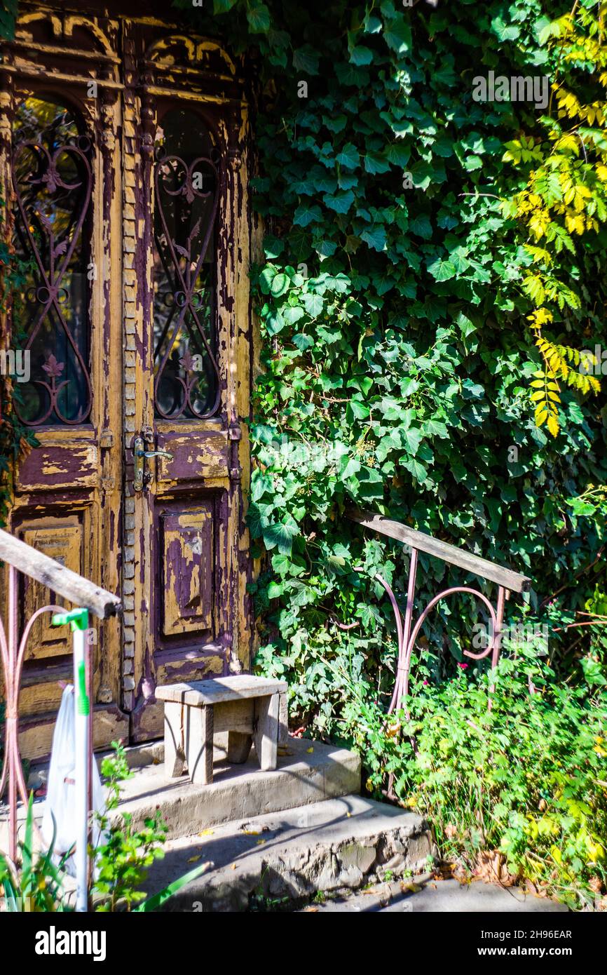 Fall time in Old Tbilisi with old buildings Stock Photo - Alamy