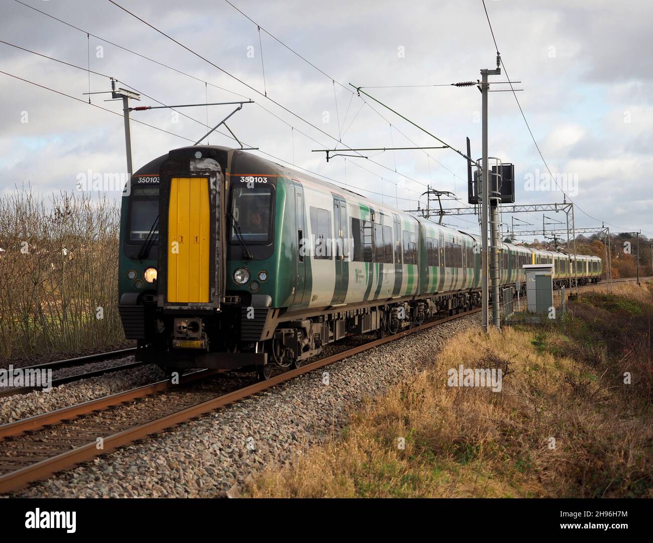 A London Northwestern Railway Class 350 Desiro 350103 heads towards ...