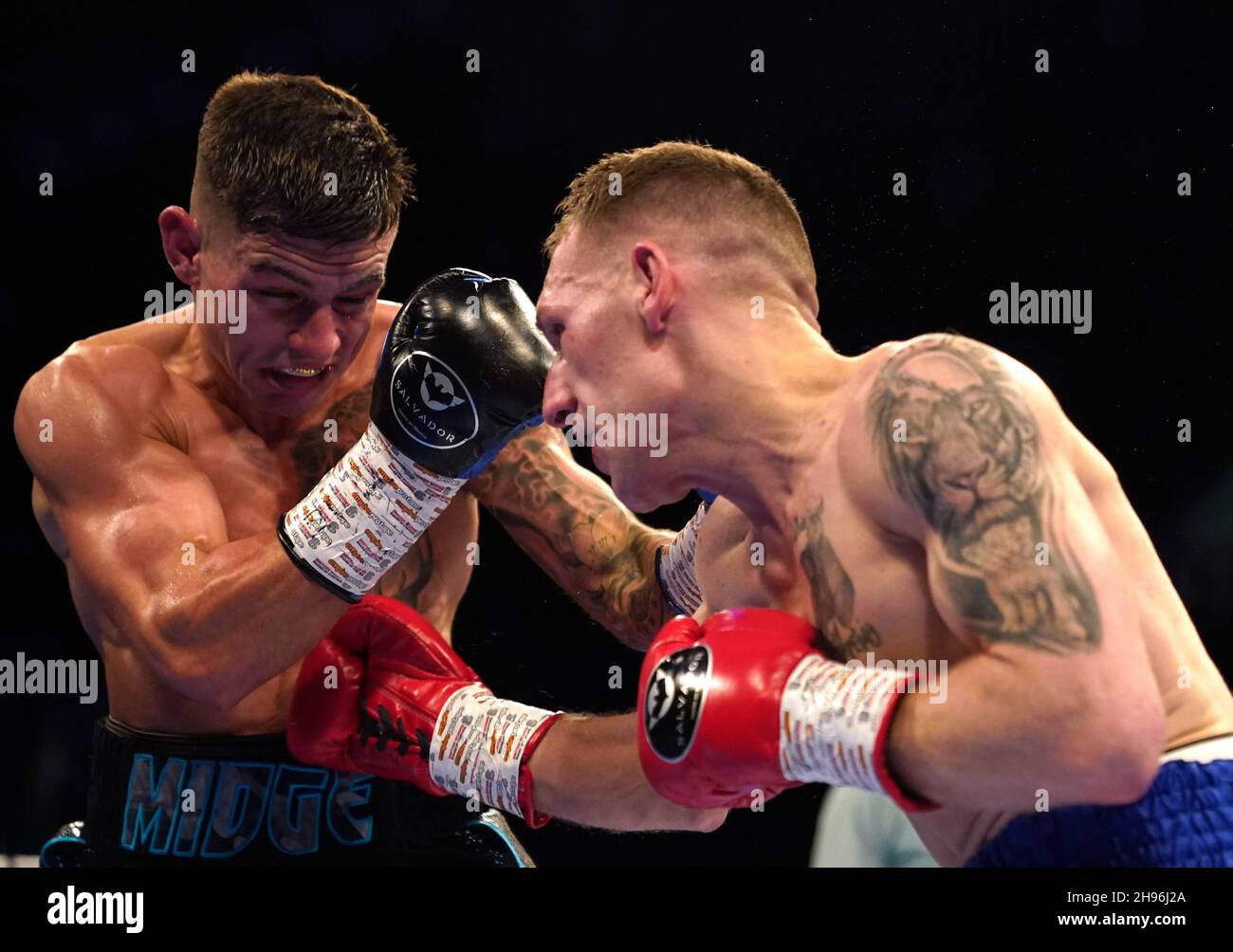 Sam Noakes (left) and Shaun Cooper in the World Boxing Council ...