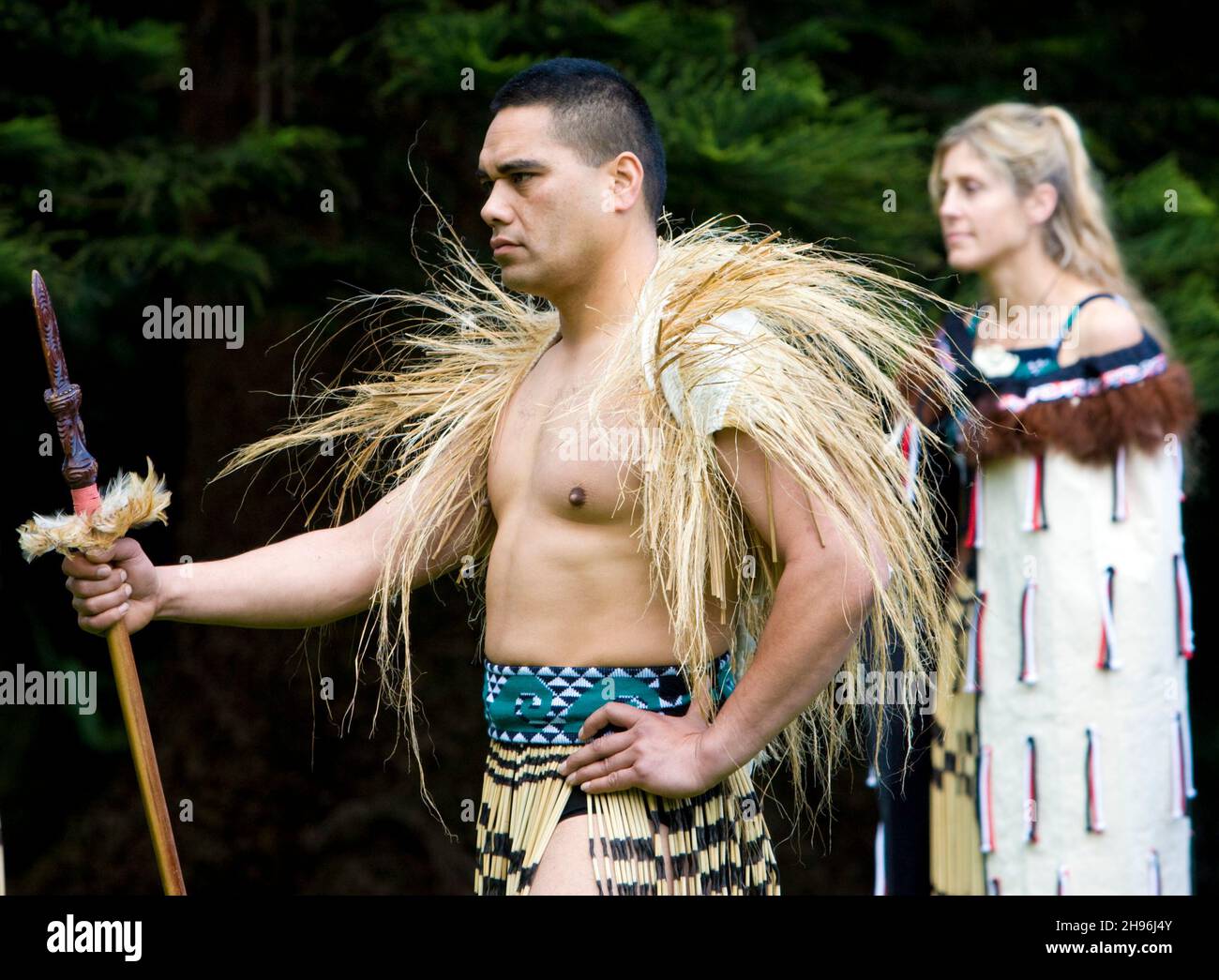A traditional Maori welcome at the official ceremony for Mr Felipe ...