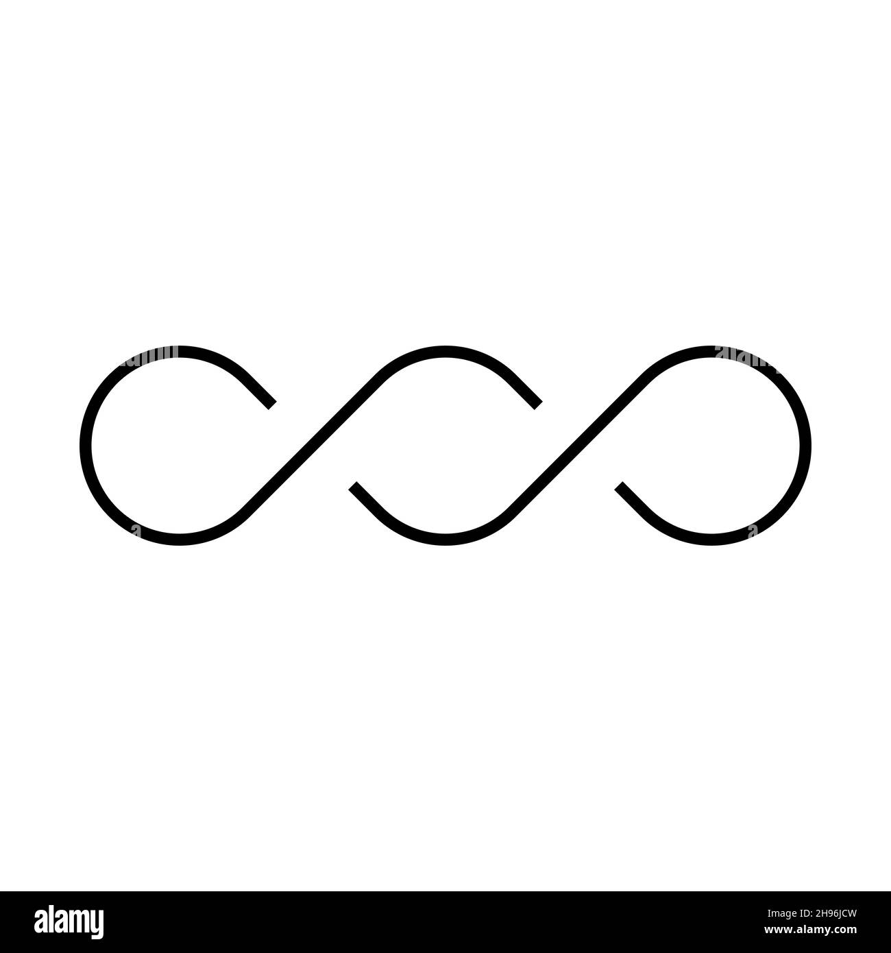 Black double infinity vector symbol Stock Vector Image & Art - Alamy