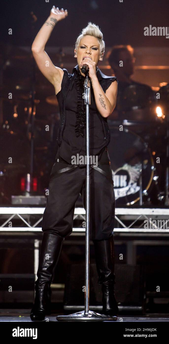 Pop Singer Pink Performs Live In Concert As Part Of Her World Tour At Pop Singer Pink Performs Live In Concert As Part Of Her World Tour At