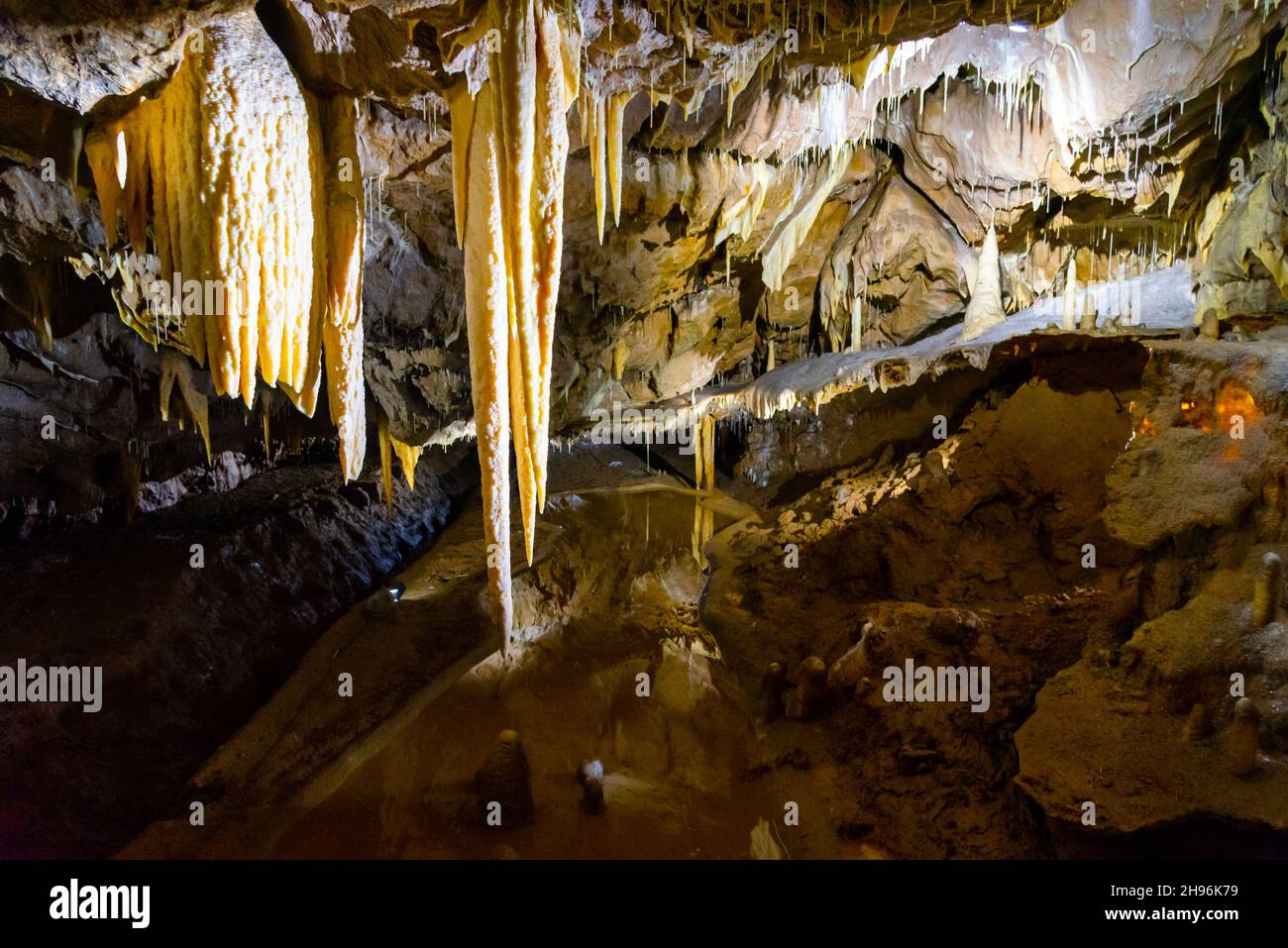 Stalactite decoration of Punkva Caves Stock Photo - Alamy