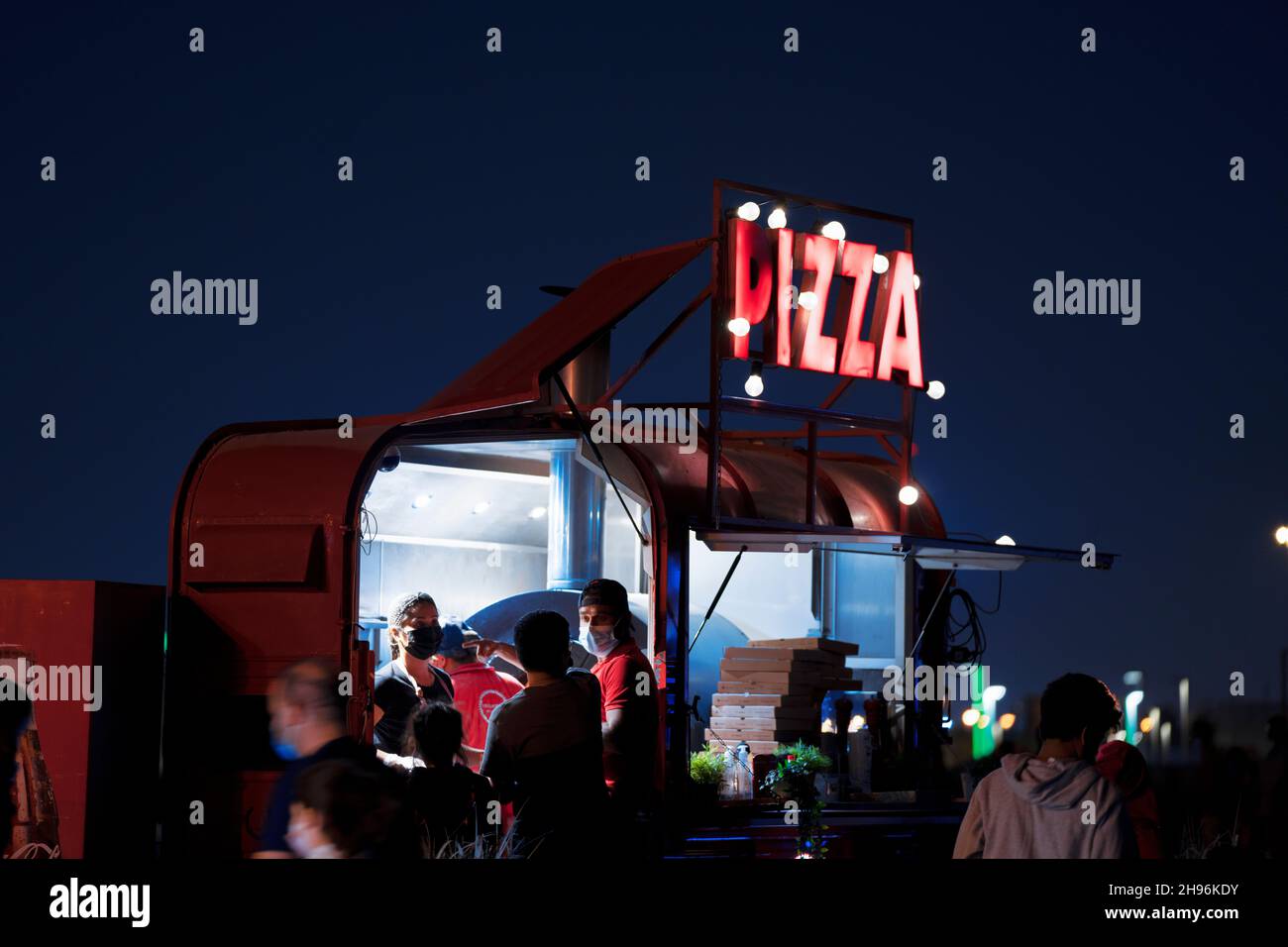 Street Food Outlets in Doha corniche / QATAR Stock Photo - Alamy