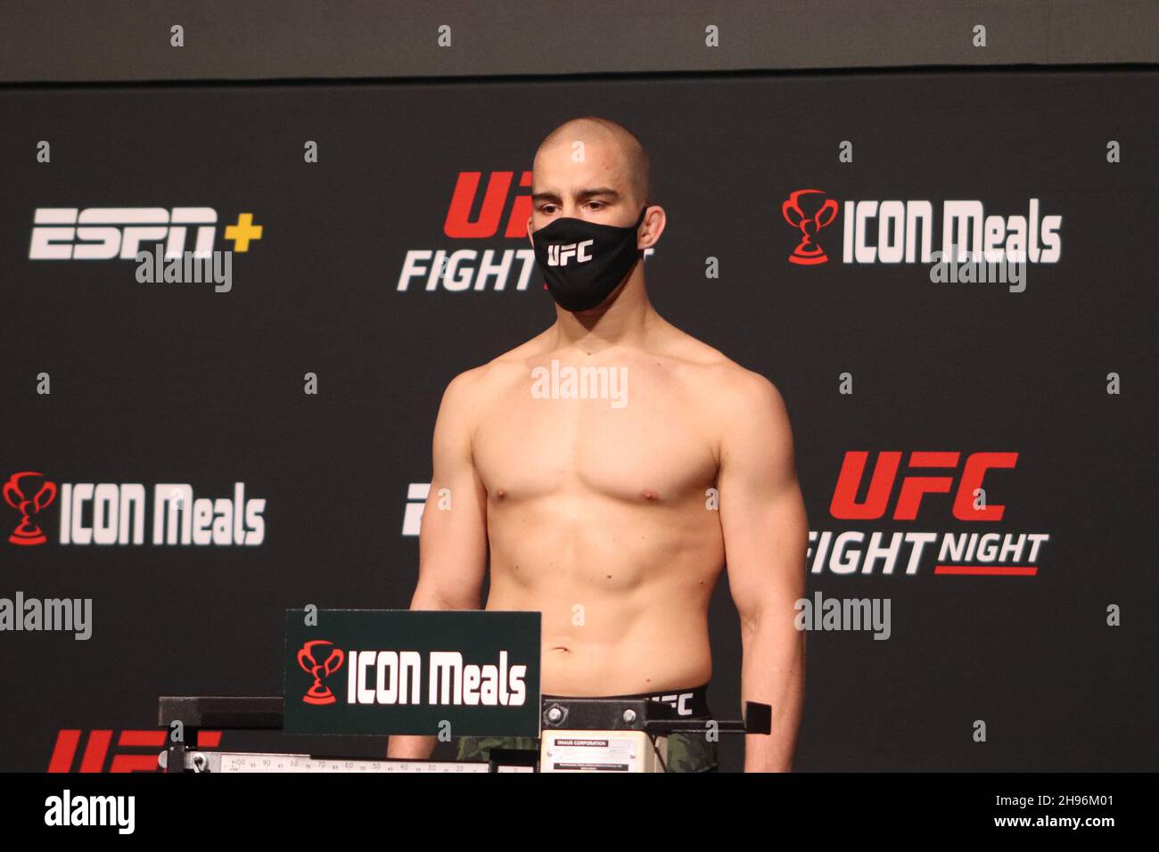 LAS VEGAS, NV - DECEMBER 3: Dusko Todorovic poses on the scale during ...