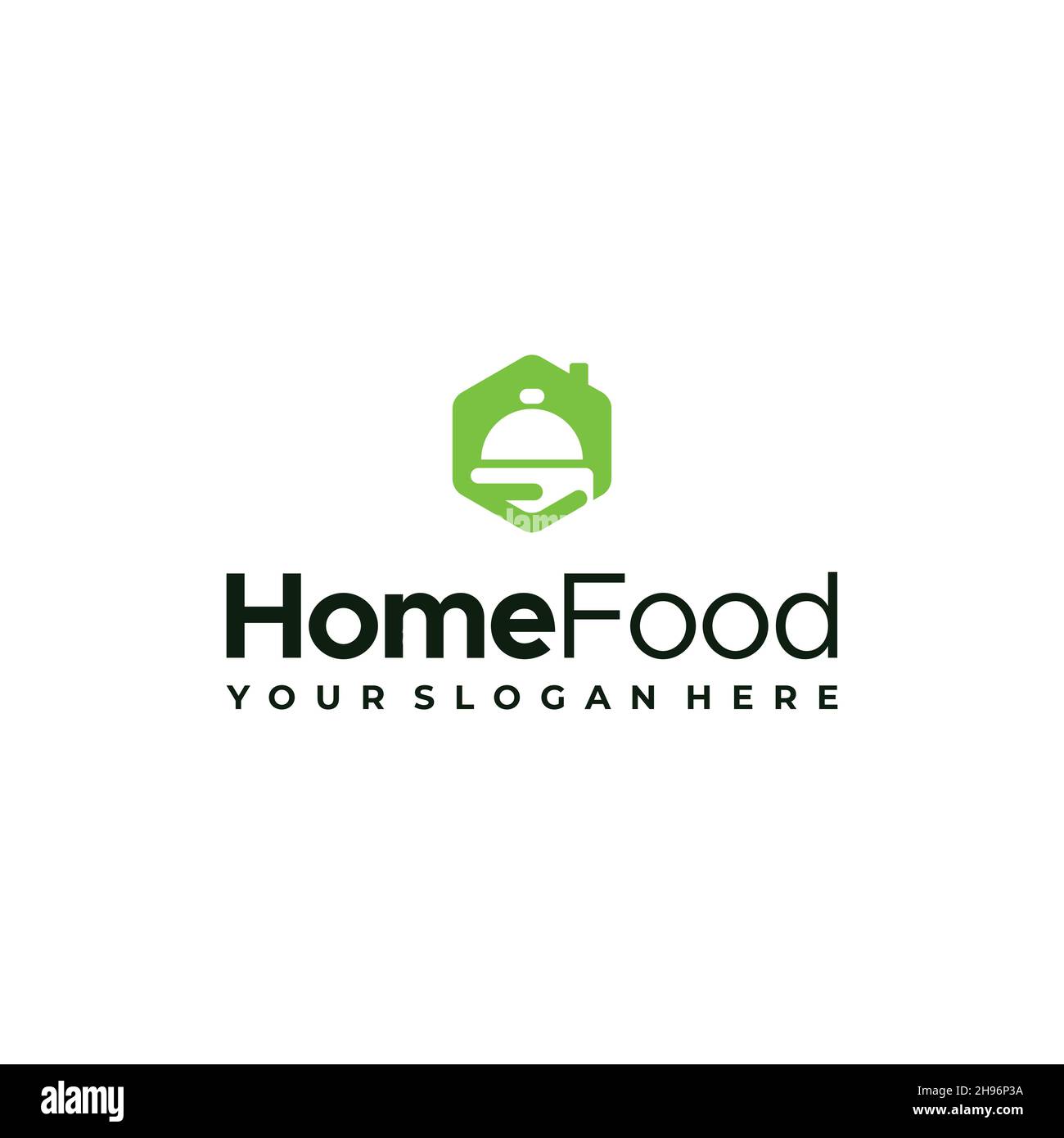 minimalist HomeFood hexagon chimney logo design Stock Vector Image ...
