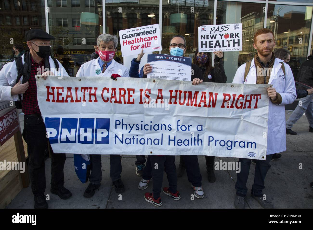 Rally by The New York Nurses Association promoting Universal Health ...