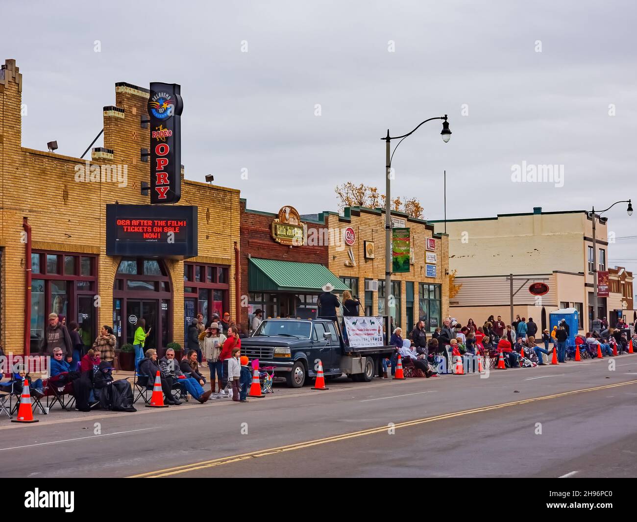 Oklahoma, DEC 4, 2021 - Many people waiting for the Cowboy Christmas ...