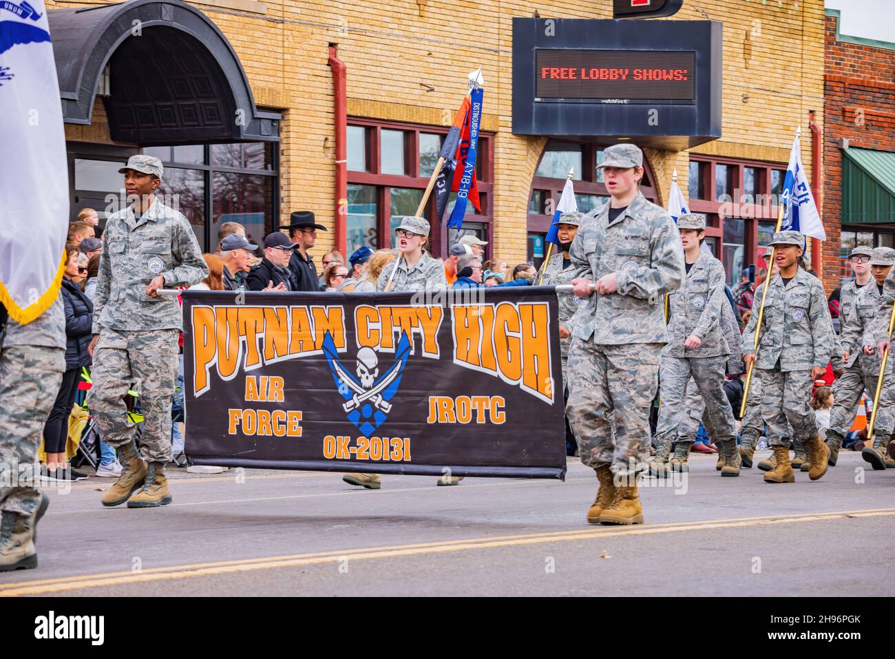Oklahoma, DEC 4, 2021 - Putnam City High school student walking in ...