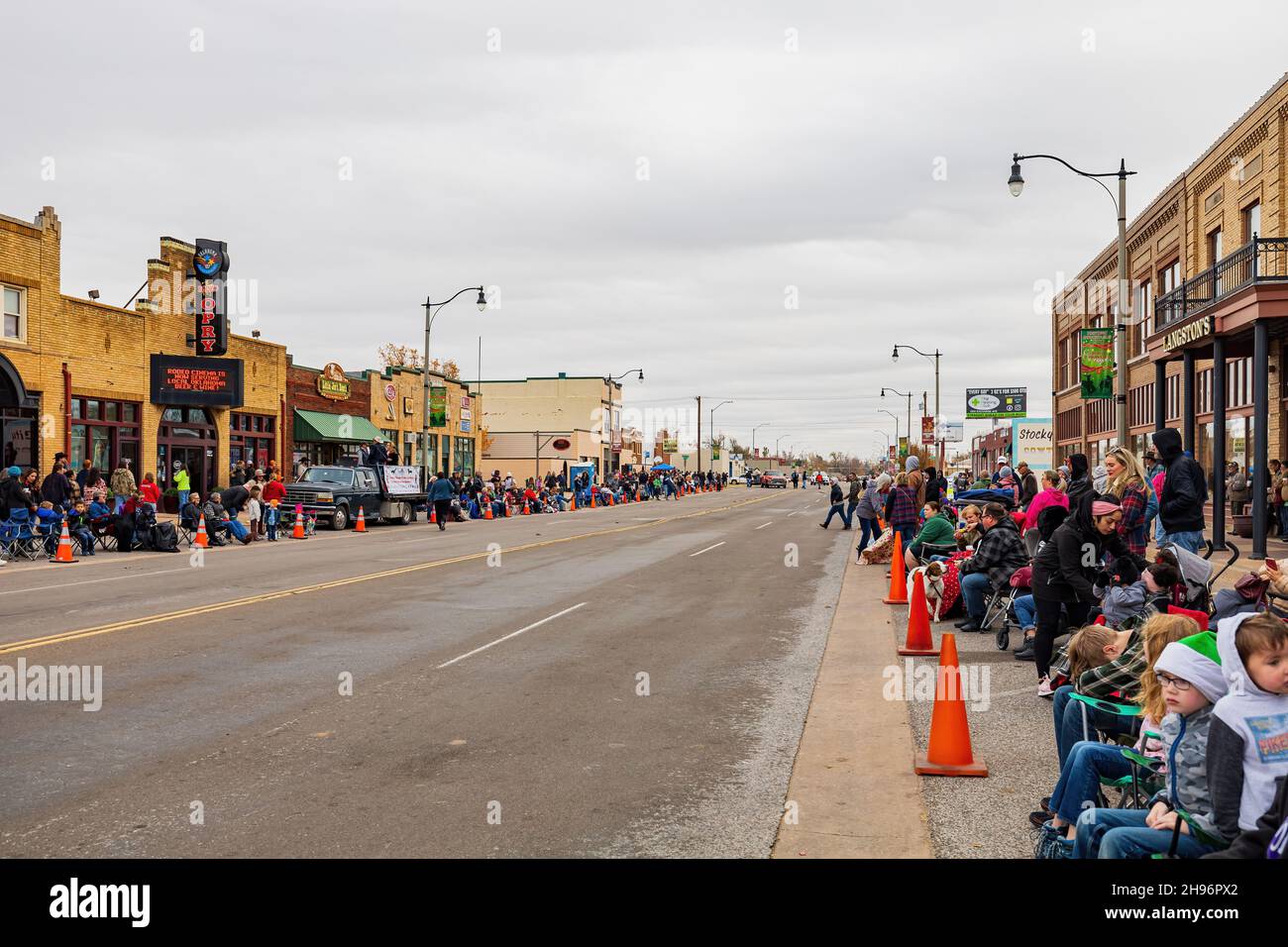Oklahoma, DEC 4, 2021 - Many people waiting for the Cowboy Christmas ...