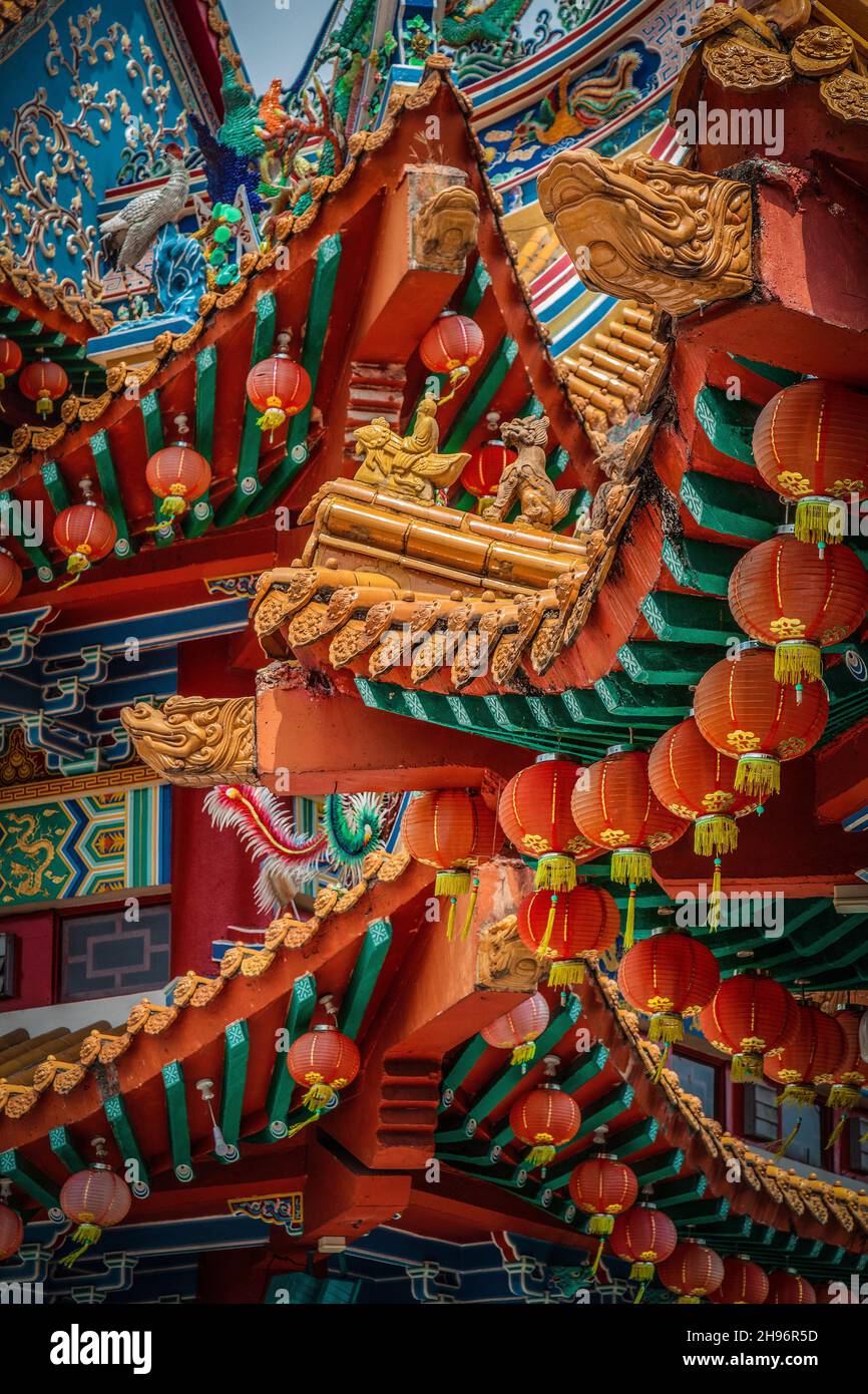 The Thean Hou Temple is a vibrant six-tiered temple of the Chinese sea ...
