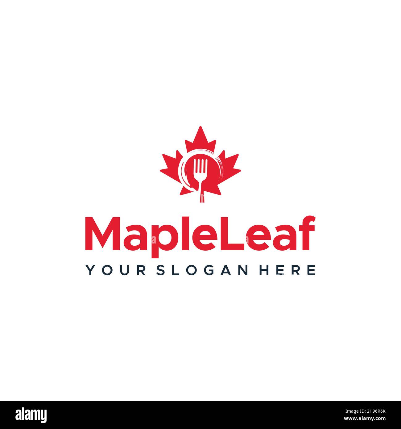 modern MAP LEAF fork colorful leaves logo design Stock Vector Image ...