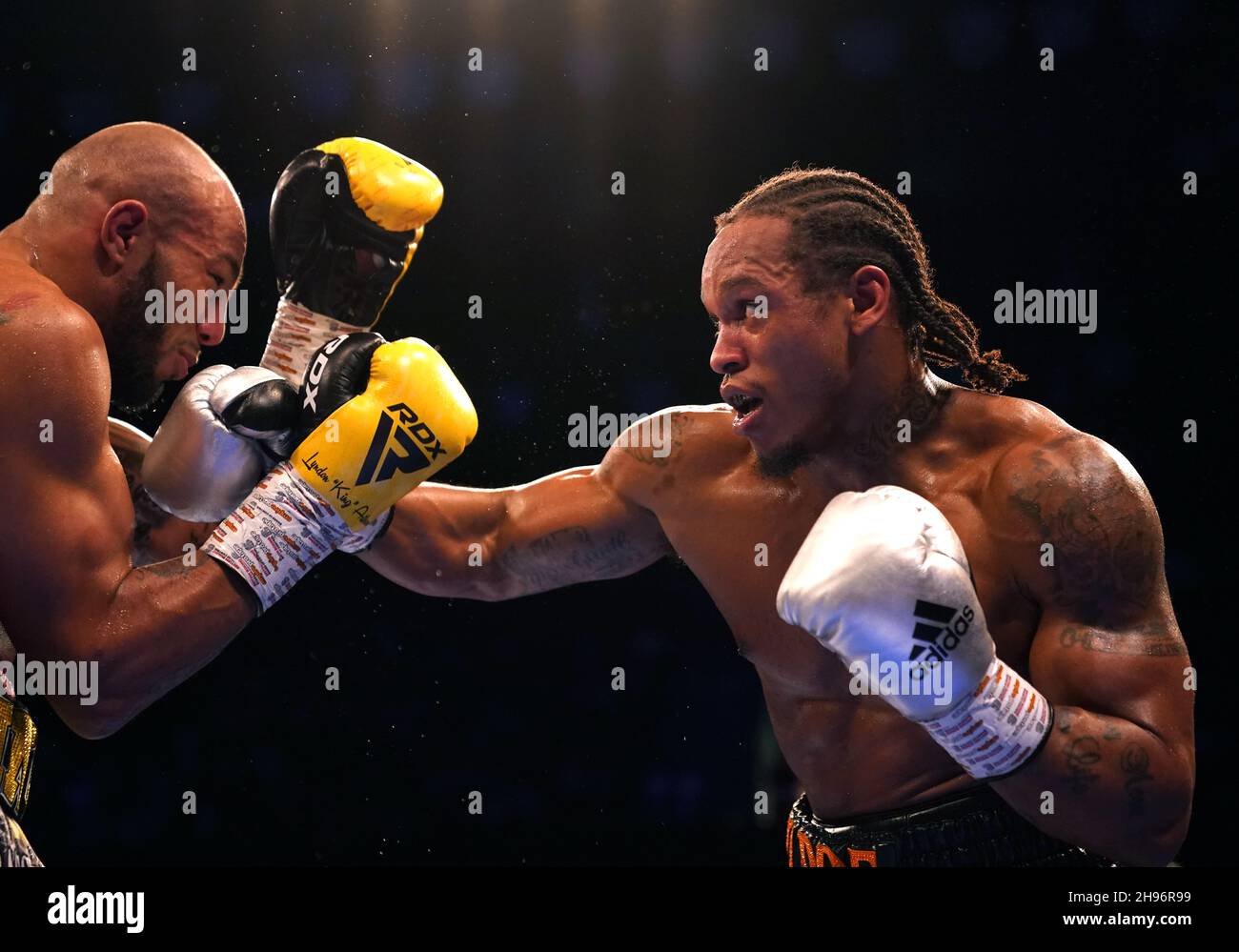 Lyndon Arthur (left) and Anthony Yarde in the World Boxing Organisation ...