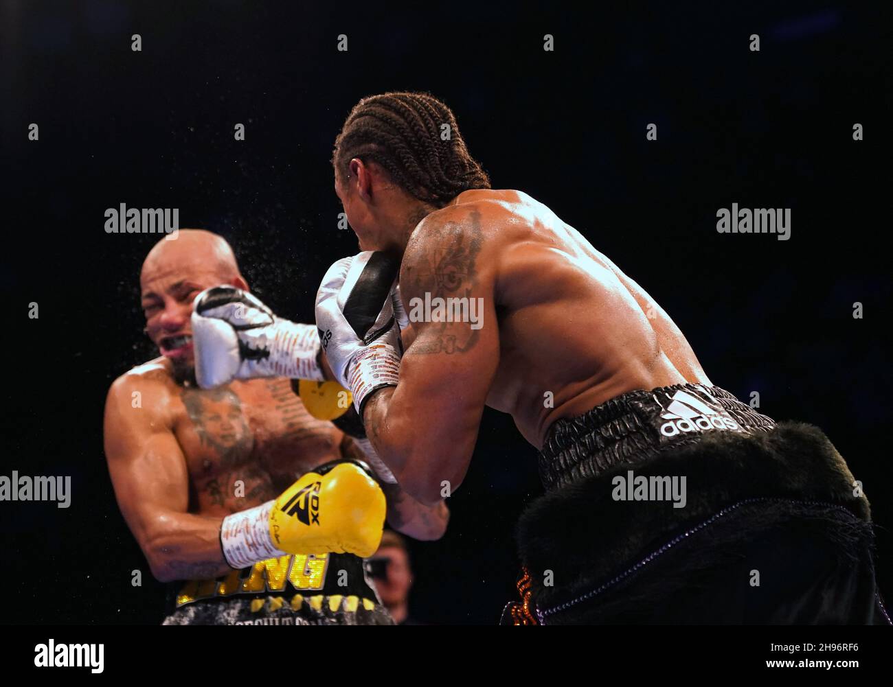 Lyndon Arthur (left) and Anthony Yarde in the World Boxing Organisation ...