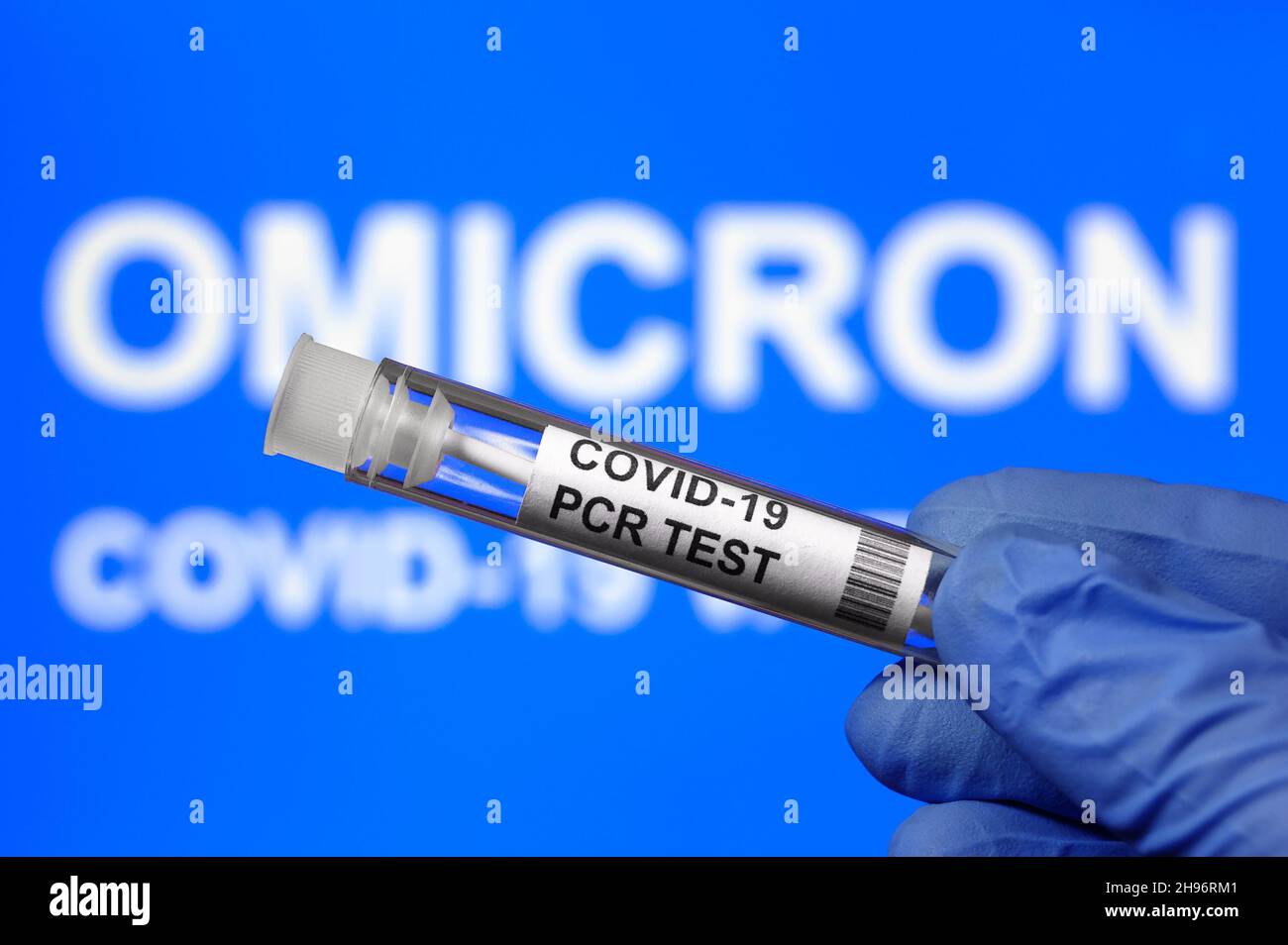 Omicron COVID-19 variant and coronavirus PCR test kit, focus on test ...