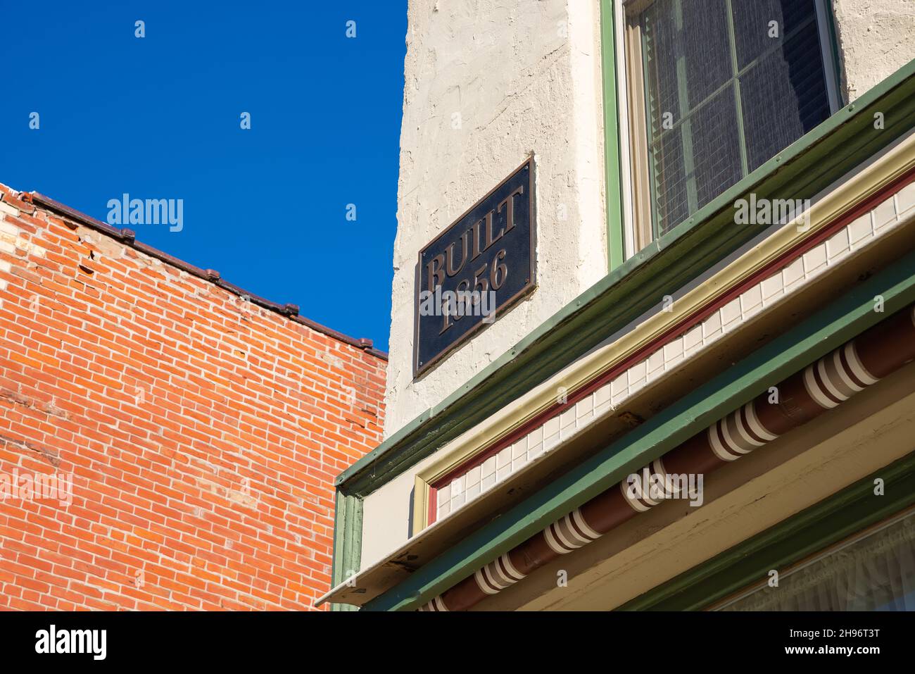 Old storefronts in Midwest town Stock Photo - Alamy