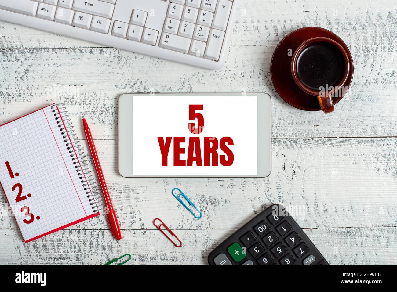 Text showing inspiration 5 Years. Concept meaning Remembering or ...