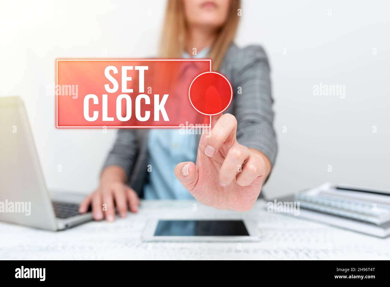 Text showing inspiration Set Clock. Business concept put it to the ...