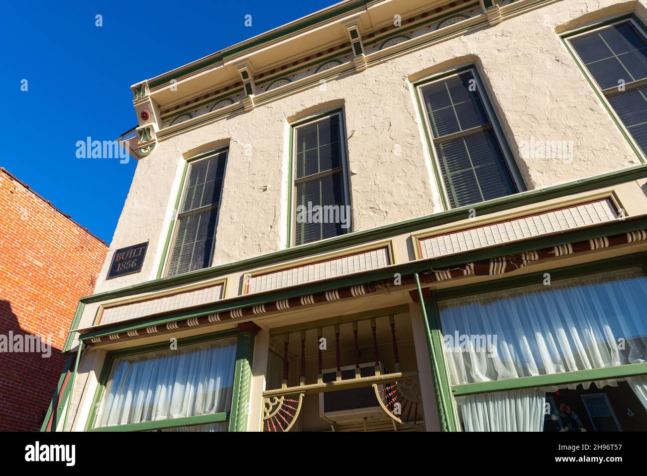 Old storefronts in Midwest town Stock Photo - Alamy