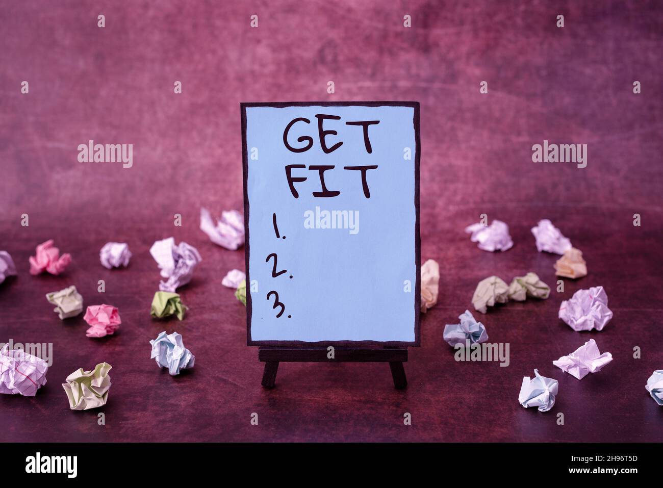 Inspiration showing sign Get Fit. Business showcase right size or shape ...