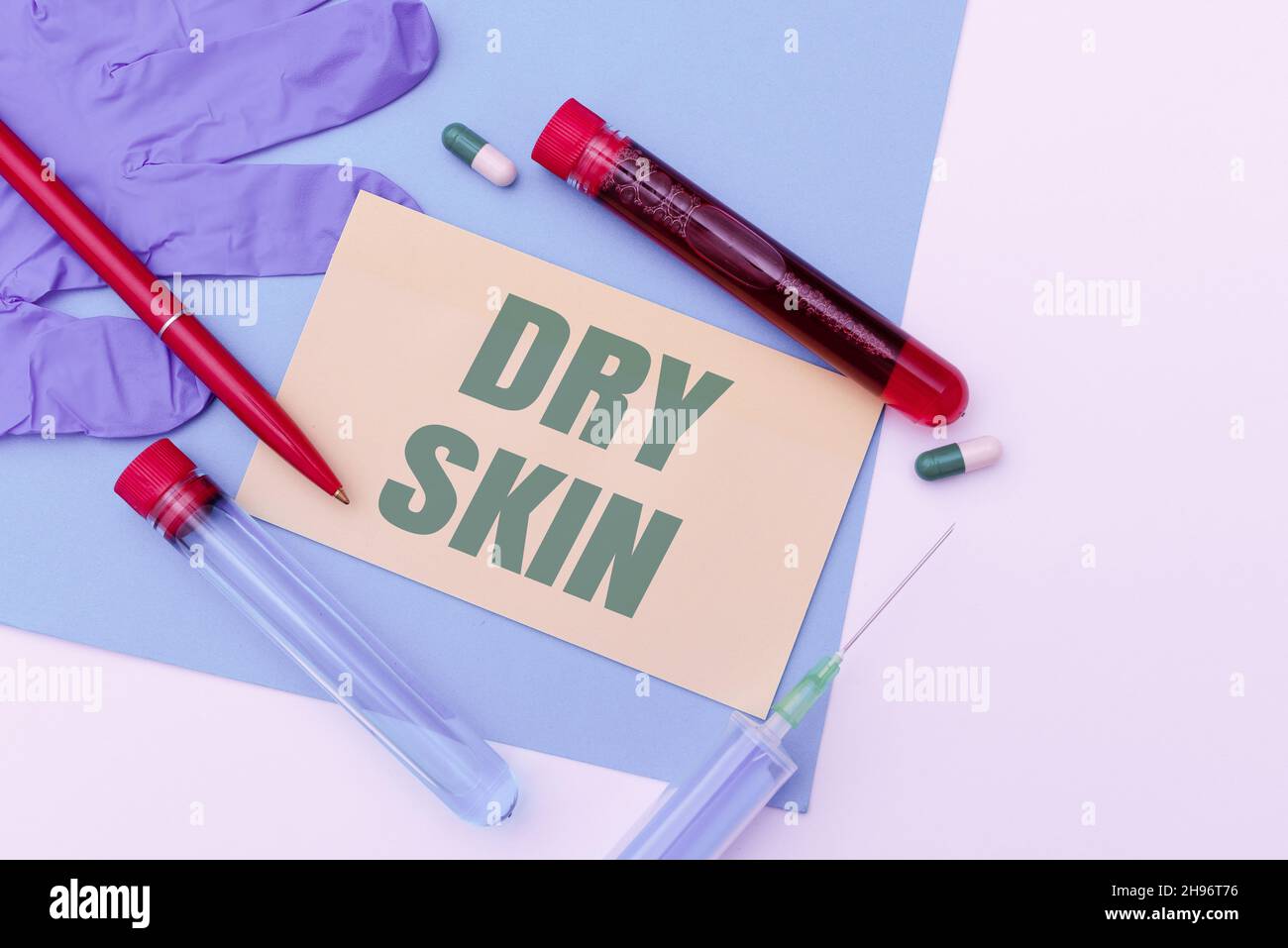 Hand writing sign Dry Skin. Business showcase uncomfortable condition ...