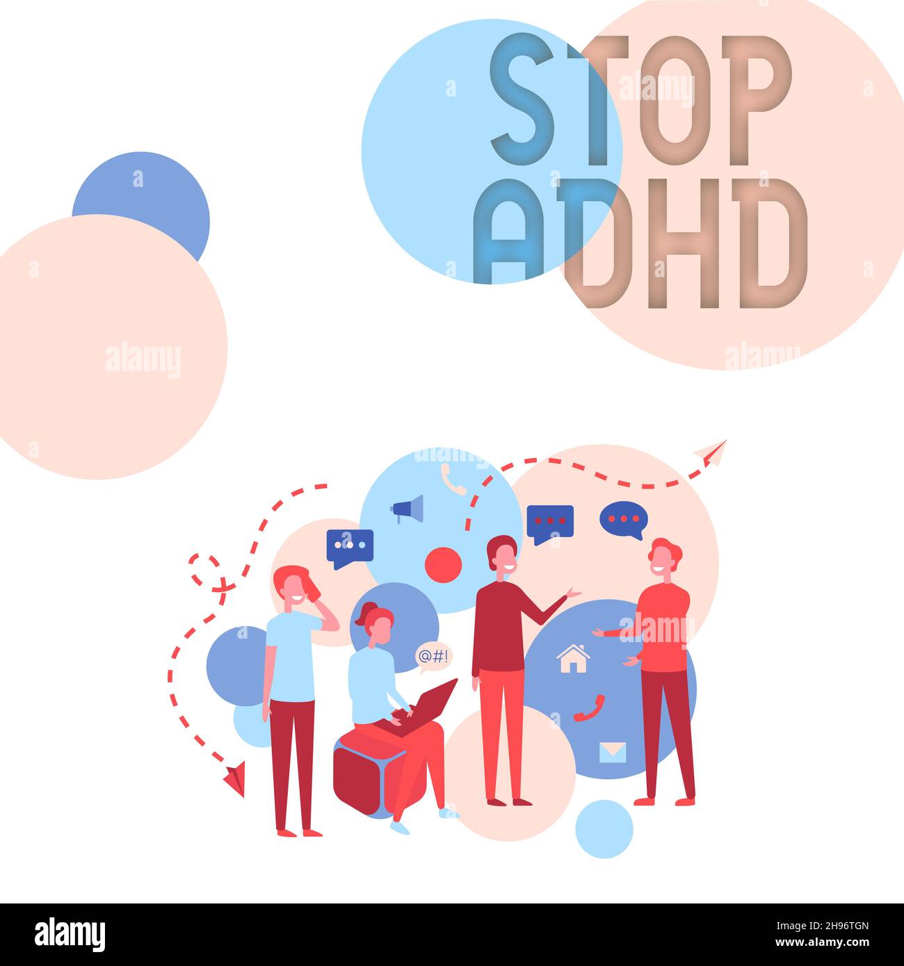 Text sign showing Stop Adhd. Internet Concept Put at end the mental ...