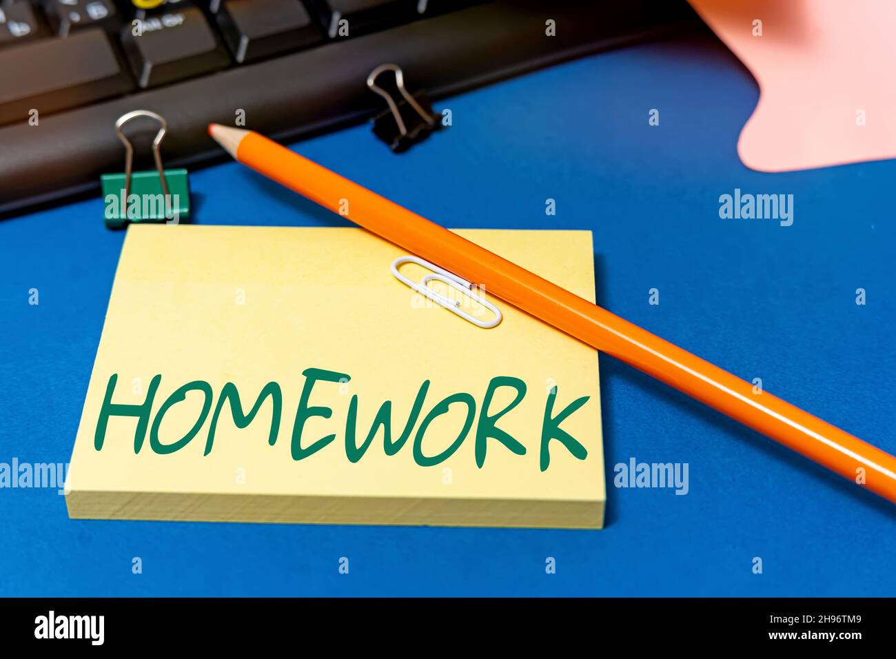 Sign displaying Homework. Business showcase schoolwork assigned to be ...