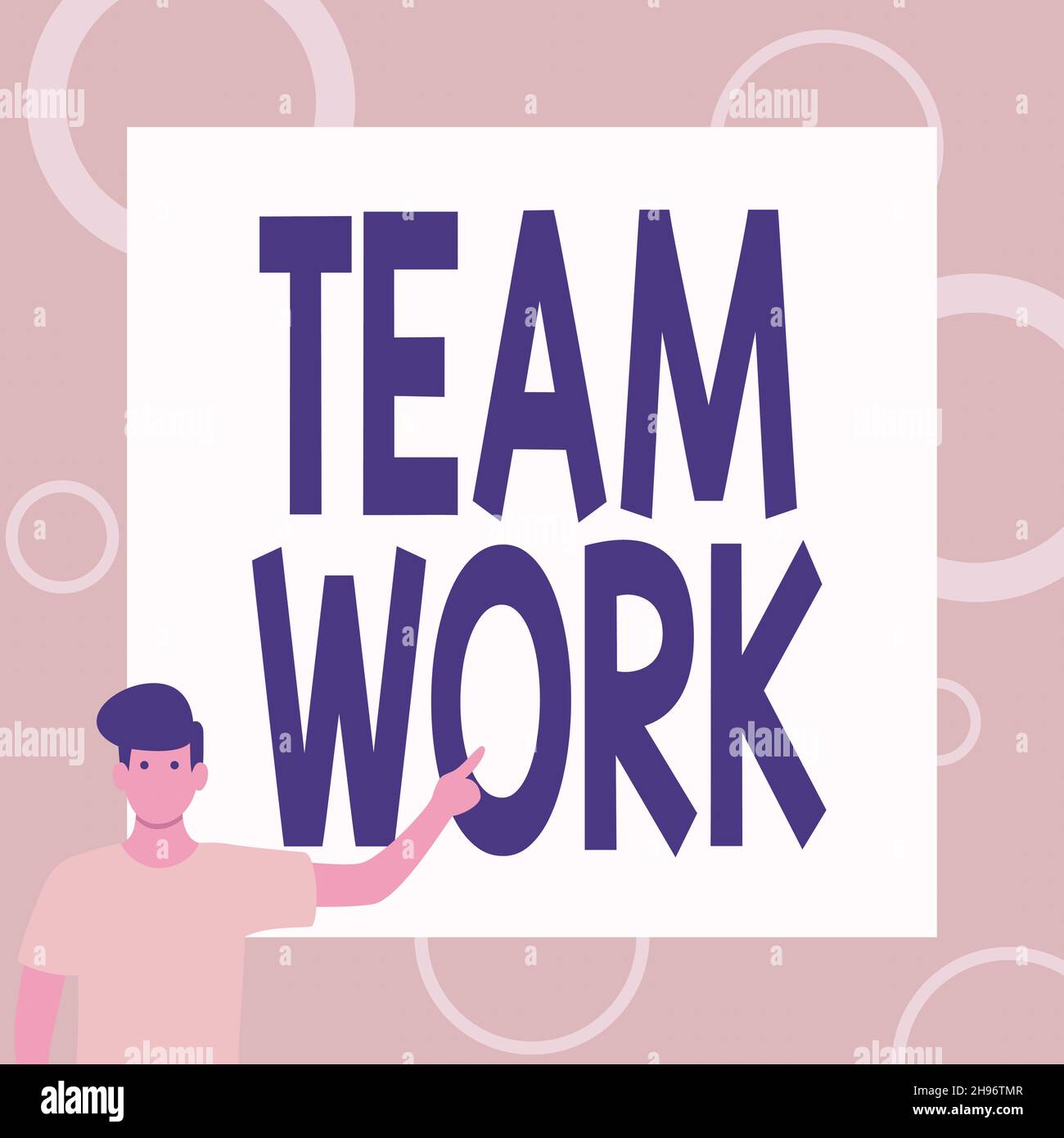 Sign displaying Team Work. Conceptual photo Combined action of a group ...