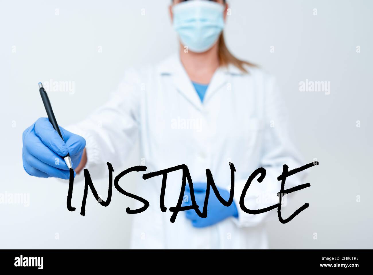 Text showing inspiration Instance. Business approach an example or ...