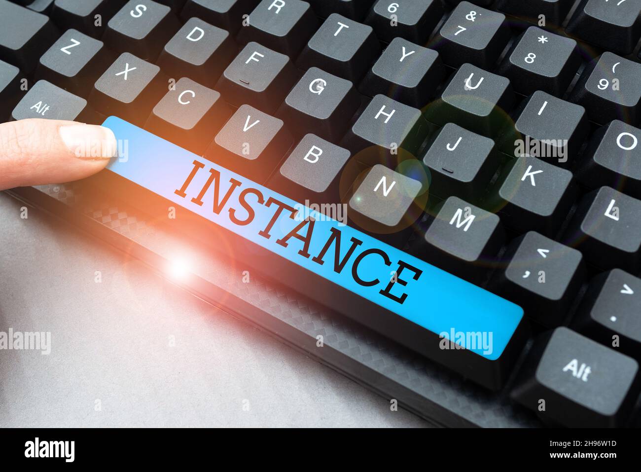 Text caption presenting Instance. Conceptual photo an example or single ...