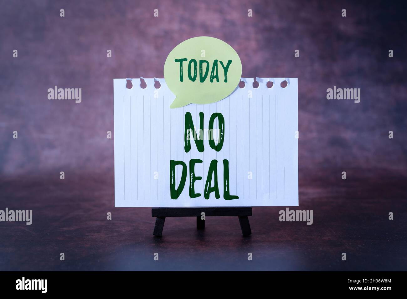 Inspiration showing sign No Deal. Business overview a negative result ...