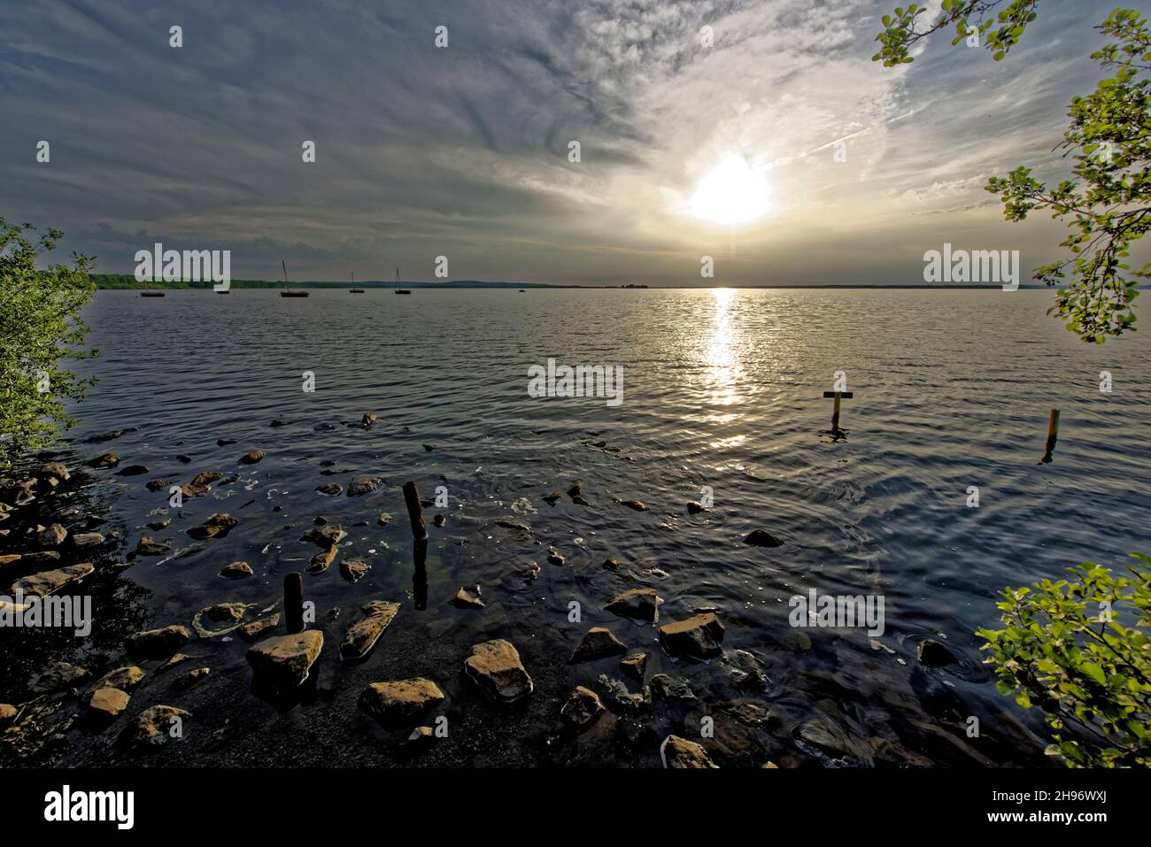 Sunset at Steinhuder Meer ,Hannover, Germany .Steinhuder Meer Nature ...