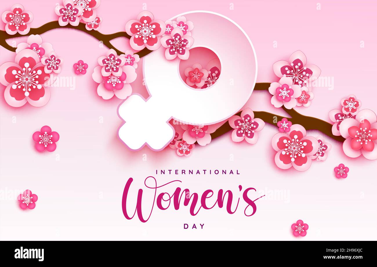 Women's day vector background design. Womens day international text ...