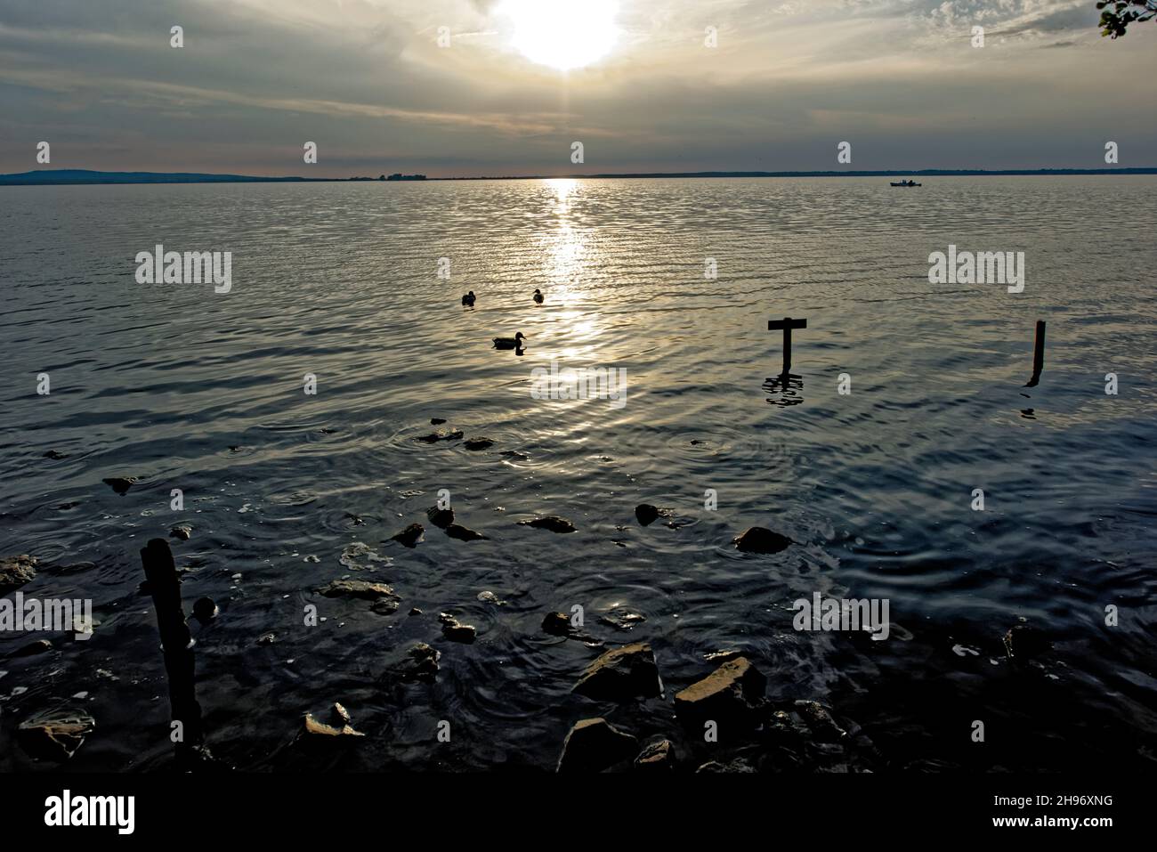 Sunset at Steinhuder Meer ,Hannover, Germany .Steinhuder Meer Nature ...