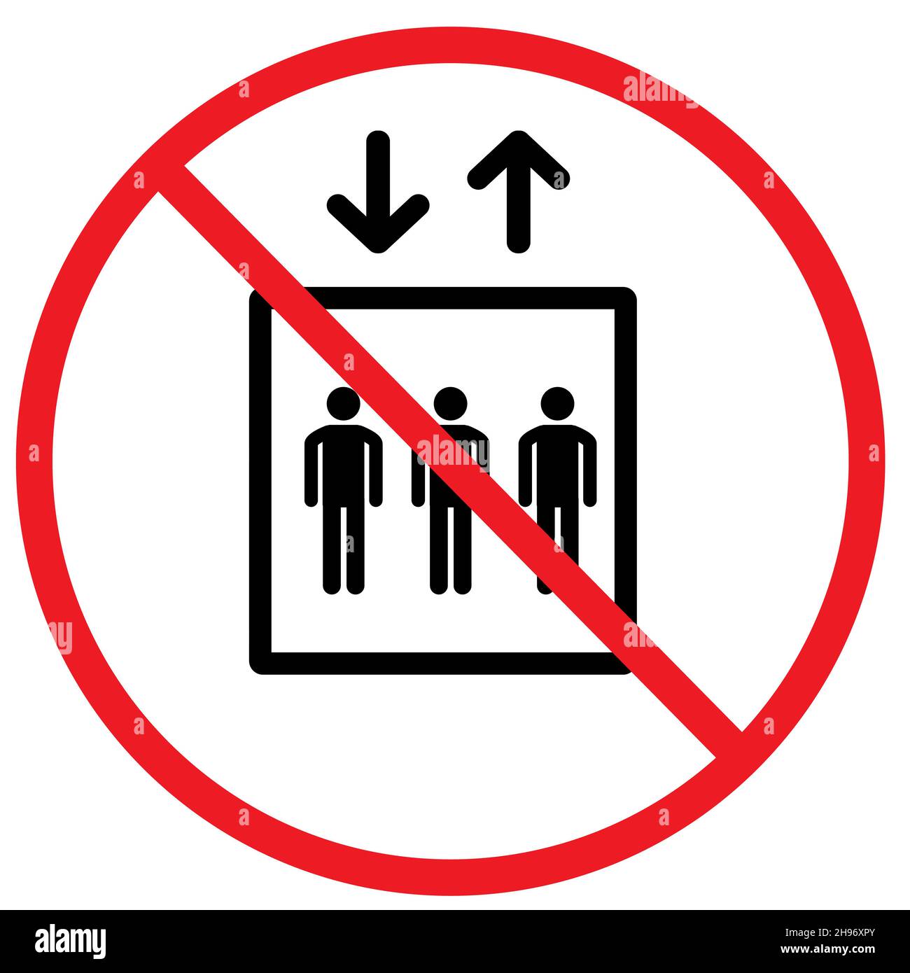 Sign caution lift elevator building hi-res stock photography and images ...