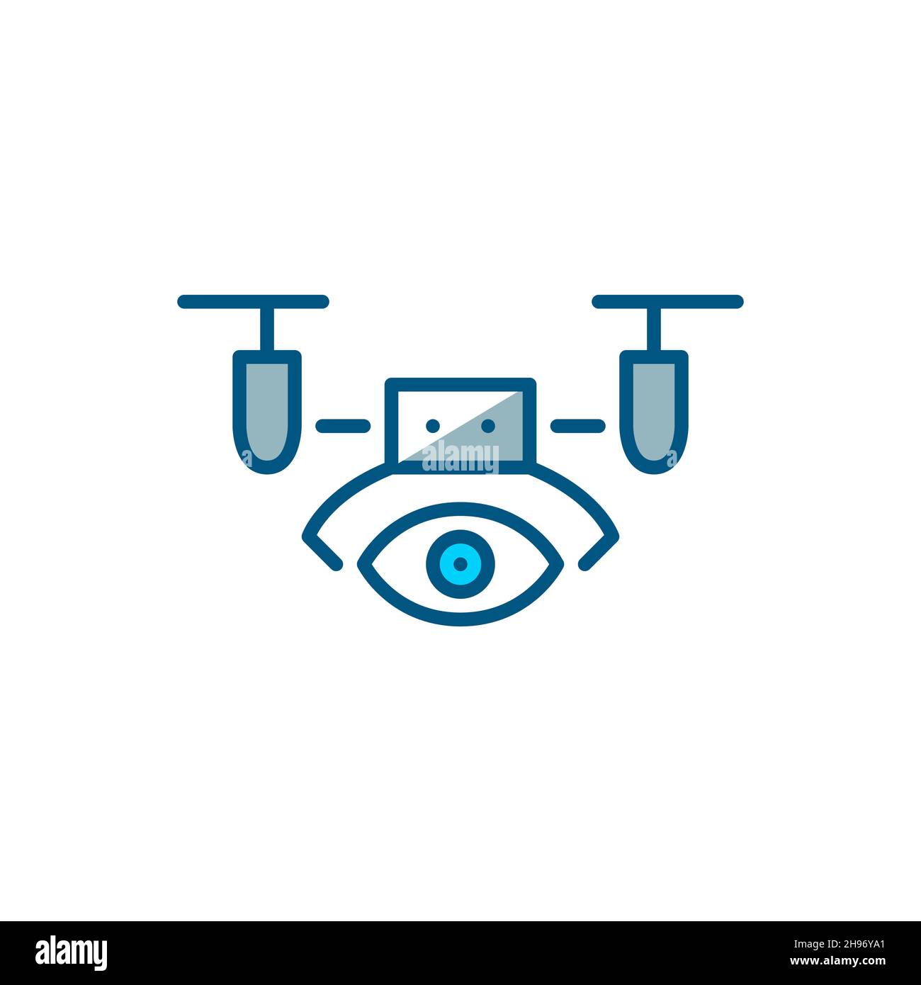 Drone helicopter with an eye camera. Computer vision, video ...